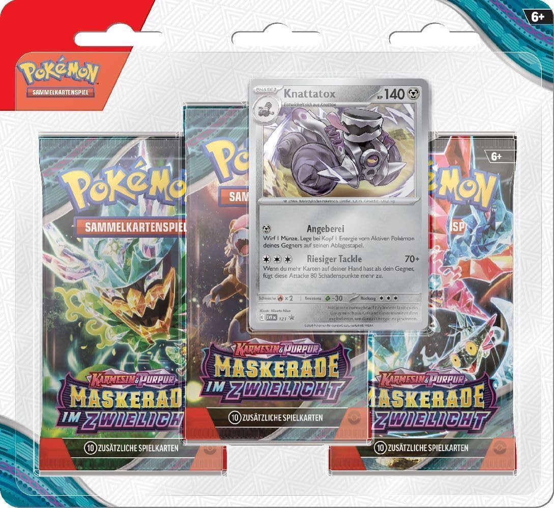 POKÉMON Sammelkarte Infamomo 3 Booster-Packs Pokemon Karmesin & Purpur Karten deutsch